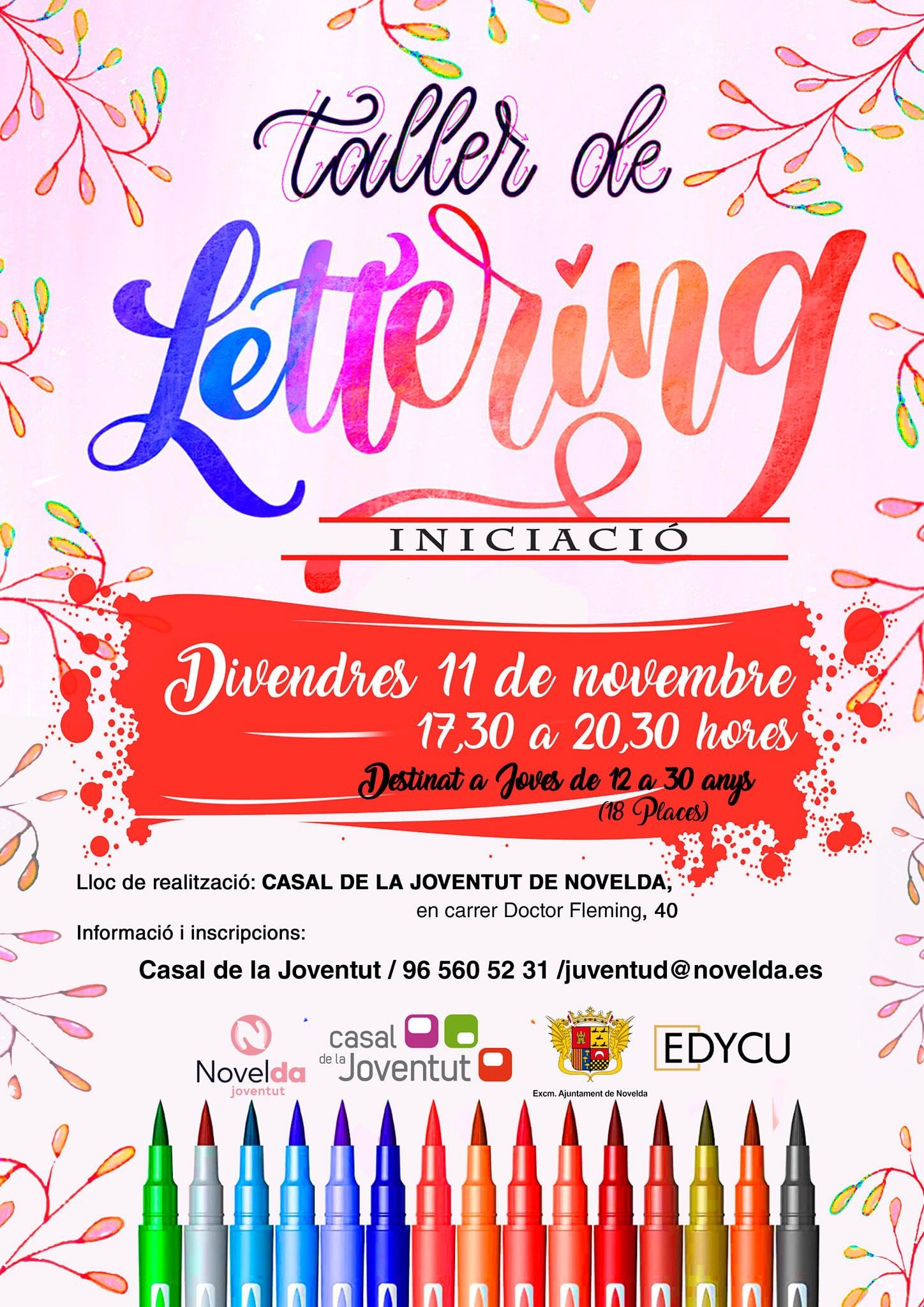 Taller de Lettering – Ayuntamiento de Novelda